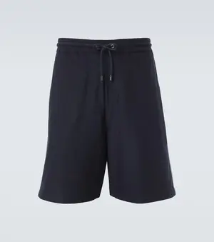 Ralph Lauren Purple Label Cotton And Silk Blend Shorts - Blue