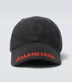 Balenciaga Cotton Baseball Cap - Black