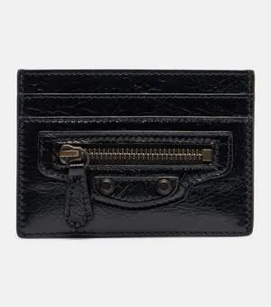 Balenciaga Le City Leather Card Holder - Black