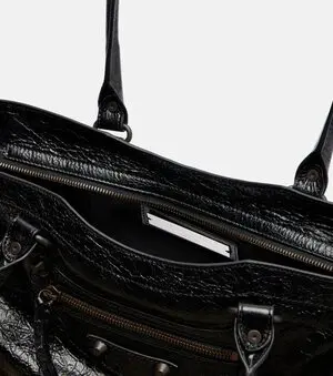 Balenciaga Le City East-west Leather Shoulder Bag - Black