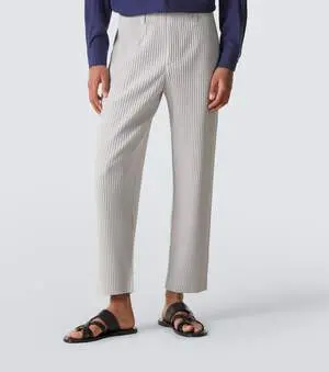 Issey Miyake Homme Plissé Pleated Straight Leg Trousers