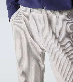 Issey Miyake Homme Plissé Pleated Straight Leg Trousers