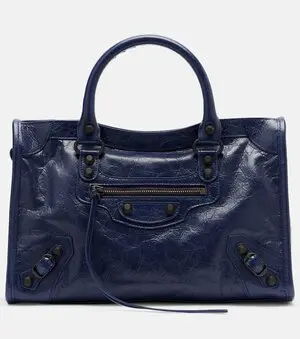 Balenciaga Le City Small Leather Top-handle Bag - Blue