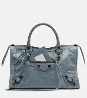 Balenciaga Le City Small Leather Top-handle Bag - Grey