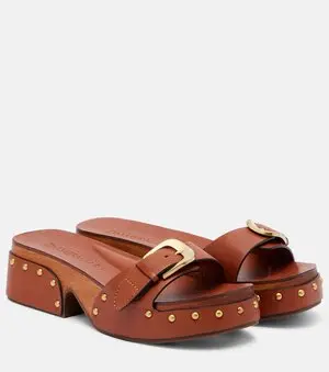 Zimmermann Alight Leather Mules - Brown