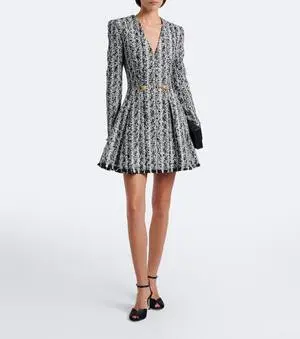 Balmain Tweed Mini Dress - Black