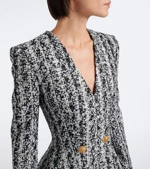 Balmain Tweed Mini Dress - Black