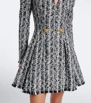 Balmain Tweed Mini Dress - Black