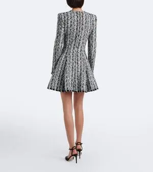 Balmain Tweed Mini Dress - Black