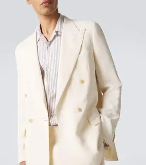 UMIT BENAN Pietro Silk And Cotton-blend Suit Jacket