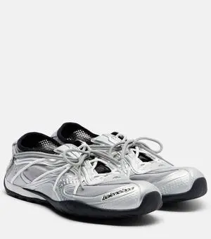 Balenciaga Grey Mix/blk/white Radar Sneakers - Silver