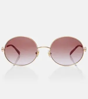 Valentino Garavani Vlogo Round Sunglasses - Gold