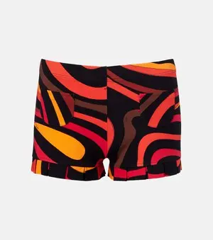 Emilio Pucci Marmo Jersey Shorts - Orange