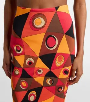 Emilio Pucci Jersey Maxi Skirt - Orange