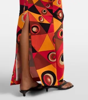 Emilio Pucci Jersey Maxi Skirt - Orange