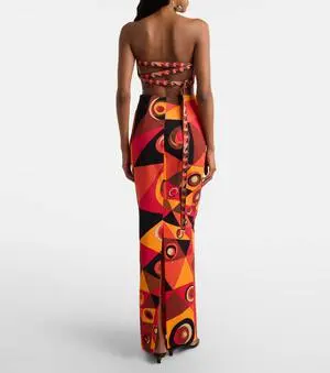 Emilio Pucci Jersey Maxi Skirt - Orange