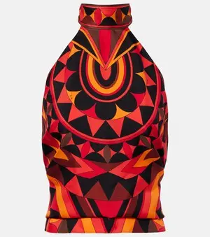 Emilio Pucci Silk Twill Top - Orange