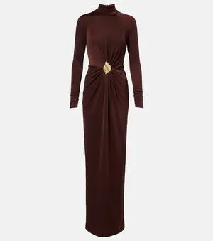 Rebecca Vallance Embellished Gathered Jersey Gown