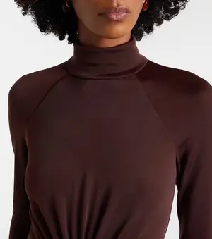 Rebecca Vallance Embellished Gathered Jersey Gown