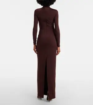 Rebecca Vallance Embellished Gathered Jersey Gown