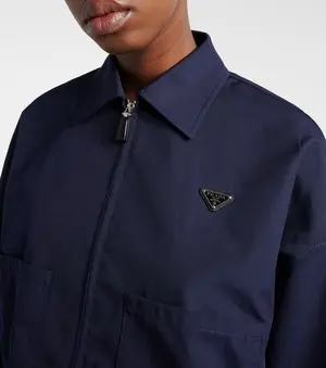 Prada Poplin Blouson Jacket - Blue