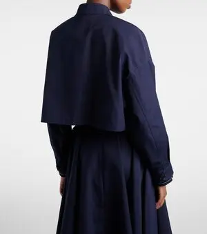 Prada Poplin Blouson Jacket - Blue