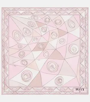 Emilio Pucci Occhi Silk Twill Scarf - Pink