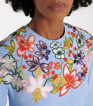 Costarellos Embroidered Gown