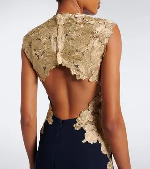 Costarellos Embroidered Gown