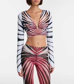 Roberto Cavalli Printed Crop Top