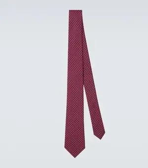 Giorgio Armani Archivio Silk Jacquard Neck Tie - Red