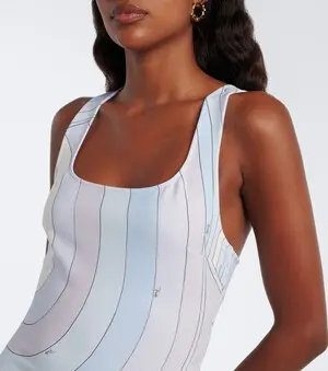Emilio Pucci Iridesse Jersey Mini Dress - Blue
