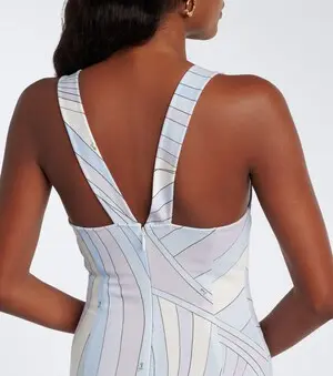 Emilio Pucci Iridesse Jersey Mini Dress - Blue