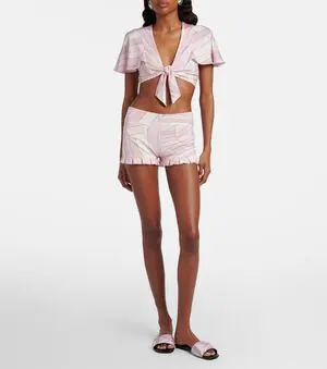 Emilio Pucci Iridescent Jersey Shorts - Pink