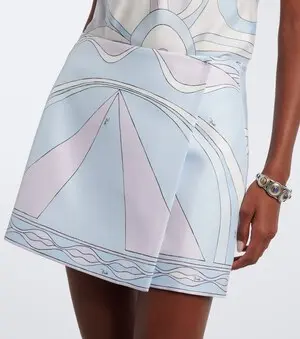 Emilio Pucci Silk Twill Miniskirt