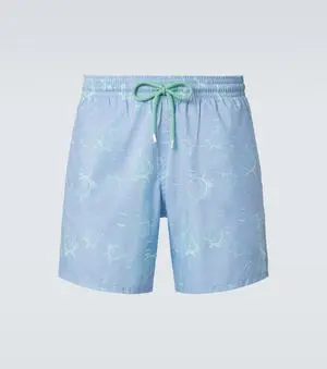 Vilebrequin Mahina Printed Swim Trunks - Blue