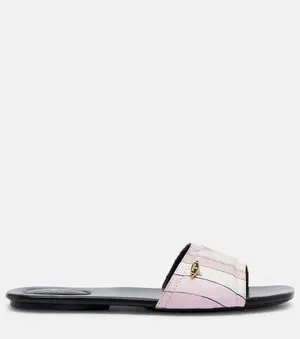 Emilio Pucci Yummy Iride Twill Slides - Pink