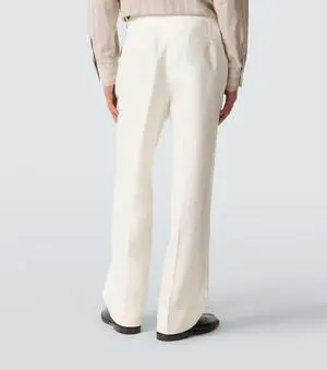 STOFFA Linen Straight Pants - White