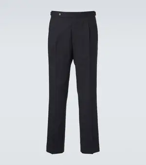 STOFFA Stoffa Wool Straight Leg Trousers Blue