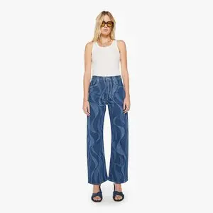 MOTHER The Lasso Sneak Twist Of Fate Wide Leg Pants - Blue