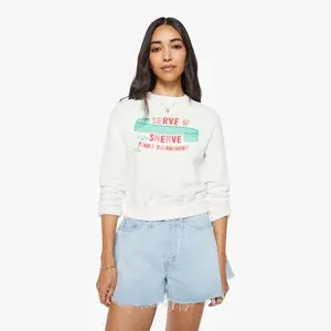 MOTHER The Itty Concert "serve N' Swerve" Sweatshirt - Red