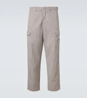Stone Island Cotton And Linen Canvas Cargo Pants