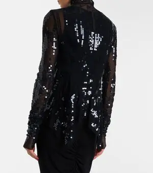 Rick Owens Gary Sequined Tulle Jacket