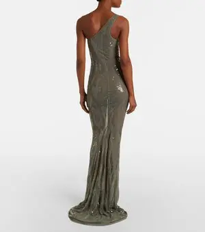 Rick Owens Sequined Sheer Tulle Gown