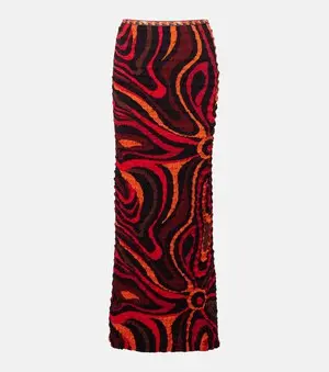Emilio Pucci Smocked Maxi Skirt - Multicoloured