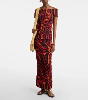 Emilio Pucci Smocked Maxi Skirt - Multicoloured