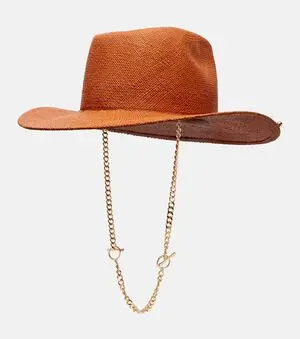 Ruslan Baginskiy Chain-detail Straw Fedora