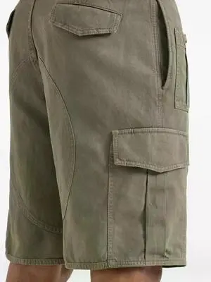 Brunello Cucinelli Cotton And Linen Canvas Bermuda Shorts With Cargo Pockets - Green