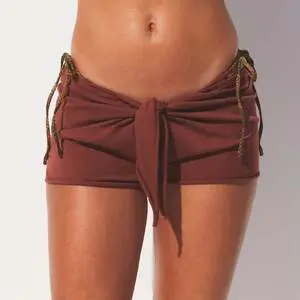 SKIMS Cotton Swim Cover-up Shorts - Henna