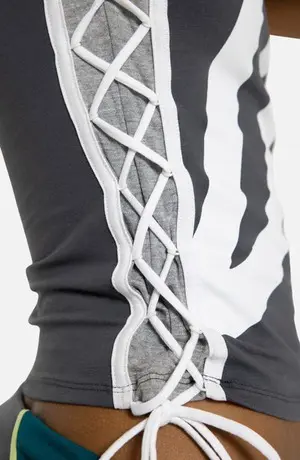 JADED LONDON Lace-up Football Baby Tee